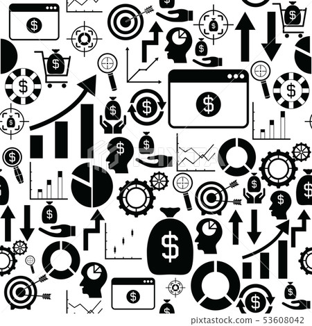 finance seamless pattern background icon. - Stock Illustration ...