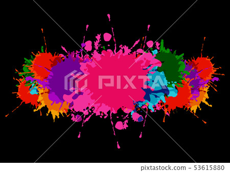 abstract vector splatter colorful banner with - Stock Illustration ...