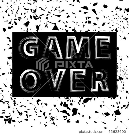 Grunge Game Over Sign. Gaming Concept. Video... - Stock Illustration ...