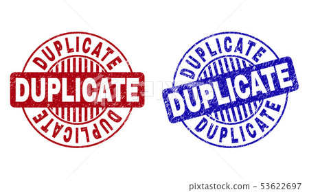 Grunge DUPLICATE Textured Round Watermarks - Stock Illustration ...