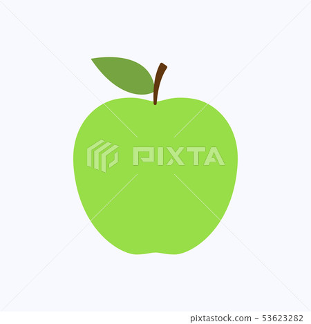 Apple flat design style on white background - Stock Illustration ...