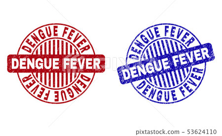 Grunge DENGUE FEVER Textured Round Watermarks - Stock Illustration ...