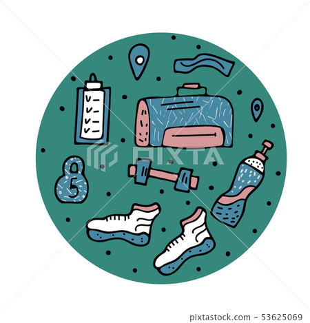 Sport activities symbols. Vector illustration. - Stock Illustration ...