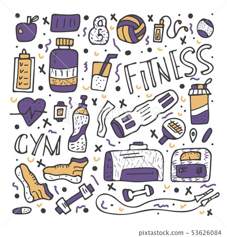 Sport activities symbols. Vector illustration. - Stock Illustration ...