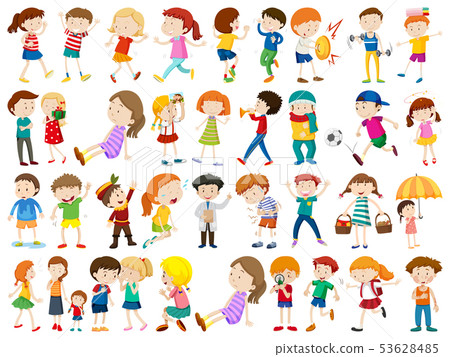 Set of children character - Stock Illustration [53628485] - PIXTA