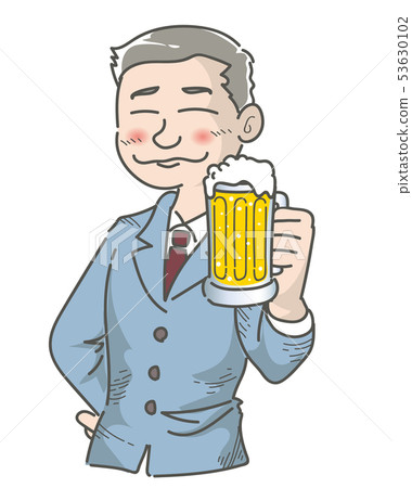 Office worker man tipsy with beer - Stock Illustration [53630102] - PIXTA