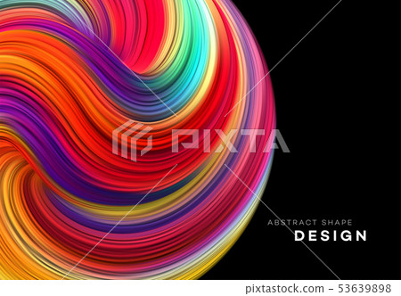 Color Flow Abstract shape poster design. Vector... - Stock Illustration ...