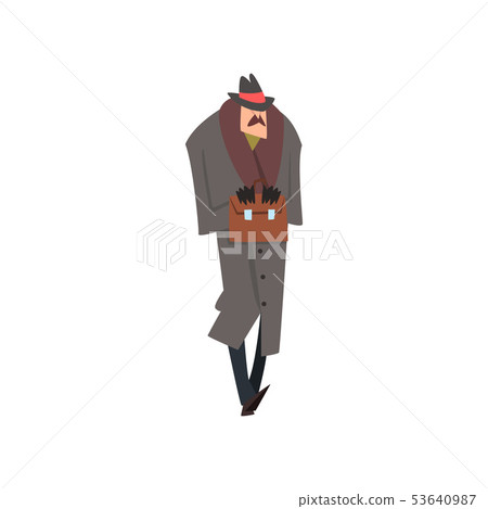 Confident Victorian Gentleman Character in... - Stock Illustration ...