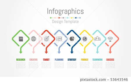 Infographic design elements with 8 options. - Stock Illustration ...