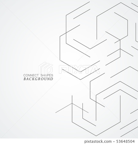 Vector illustration design with connect hexagon... - Stock Illustration ...