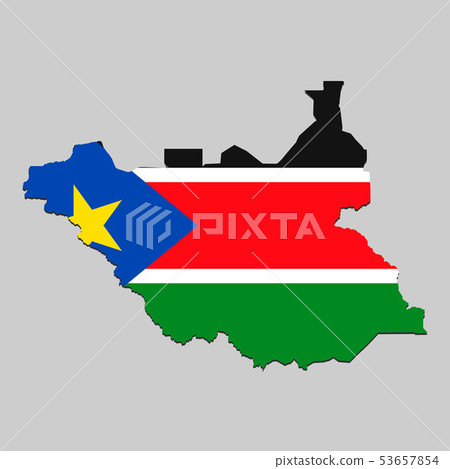 Map with national flag. Vector Illustration - Stock Illustration ...