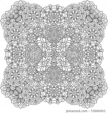 Beautiful colorless geometric patterns on white - Stock Illustration ...