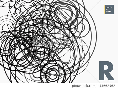 Vector illustration tangled lines on white... - Stock Illustration ...