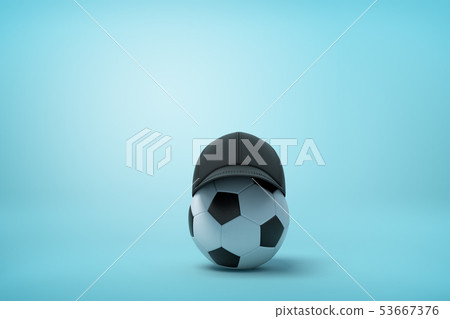 3d rendering of a football wearing a black cap...-插圖素材 [53667376] - PIXTA圖庫