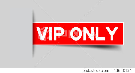 Label square red sticker in word vip only - Stock Illustration ...