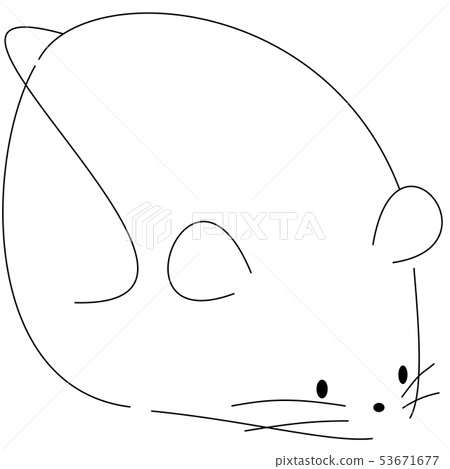 Mouse (black line) - Stock Illustration [53671677] - PIXTA
