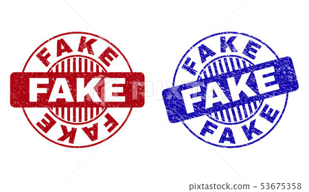 Grunge FAKE Textured Round Watermarks - Stock Illustration [53675358 ...