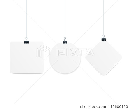 Realistic 3d Detailed Shape Hanger Dangler Or... - Stock Illustration ...