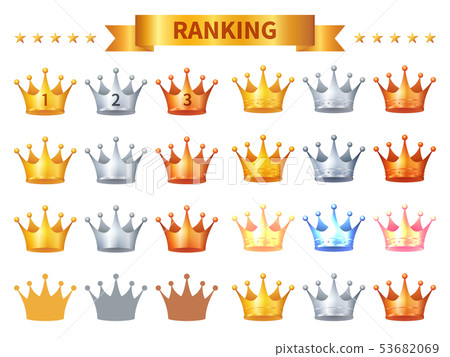 Ranking crown set - Stock Illustration [53682069] - PIXTA