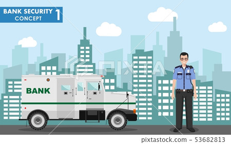 Bank security concept. Detailed illustration of... - Stock Illustration ...