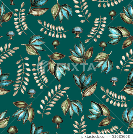Rustic floral pattern - Stock Illustration [53685608] - PIXTA