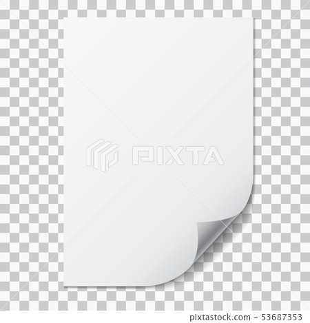 Realistic illustration of a sheet of A4 paper with - Stock Illustration ...