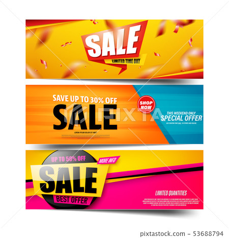 Sale banner template design. - Stock Illustration [53688794] - PIXTA