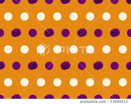 Purple Halloween Polka Dot Background