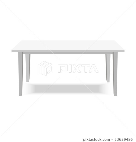 Realistic white table on white background. Vector - Stock Illustration ...