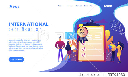 Standard for quality control concept landing page. - Stock Illustration ...