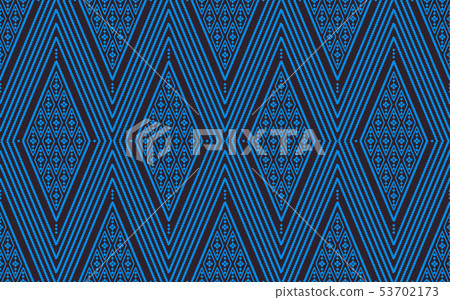 Seamless Line Thai blue pattern, The Arts of - Stock Illustration ...