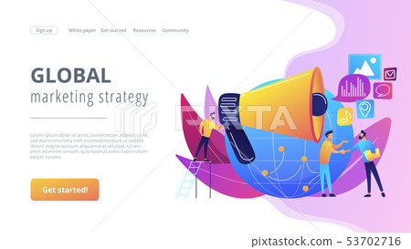 Macromarketing concept landing page. - Stock Illustration [53702716 ...