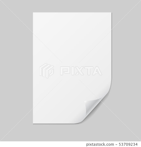 Realistic illustration of a sheet of A4 paper with - Stock Illustration ...
