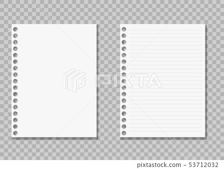 Notepad sheet . Realistic notes . - Stock Illustration [53712032] - PIXTA