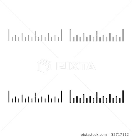 Scale ruler icon set grey black color - Stock Illustration [53717112 ...