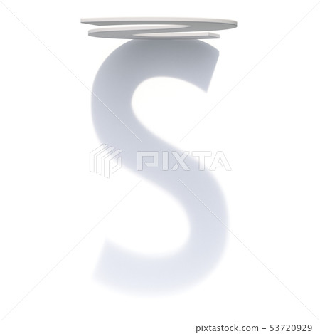 Vertical drop shadow font Letter S 3D - Stock Illustration [53720929 ...