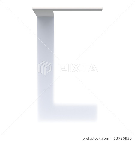 Vertical drop shadow font Letter L 3D - Stock Illustration [53720936 ...