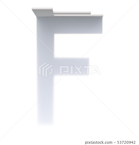Vertical drop shadow font Letter F 3D - Stock Illustration [53720942 ...