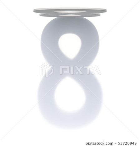 Vertical drop shadow number 8 EIGHT 3D - Stock Illustration [53720949 ...