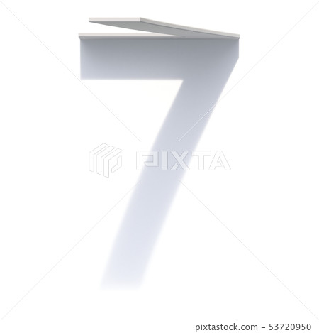 Vertical drop shadow number 7 SEVEN 3D - Stock Illustration [53720950 ...