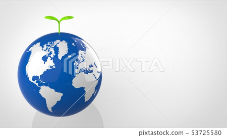 Earth sprouts left - Stock Illustration [53725580] - PIXTA