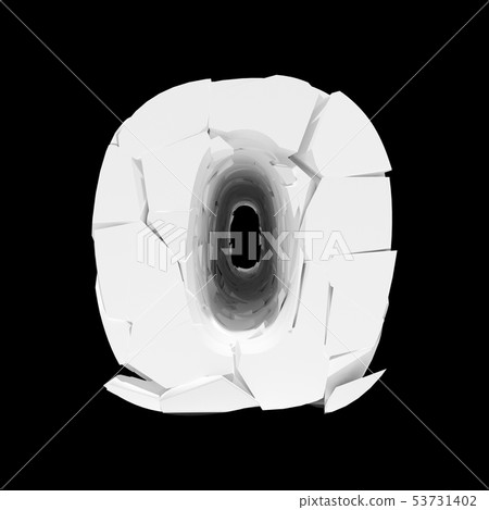 Isolated cracked number 0 on a black...-插圖素材 [53731402] - PIXTA圖庫