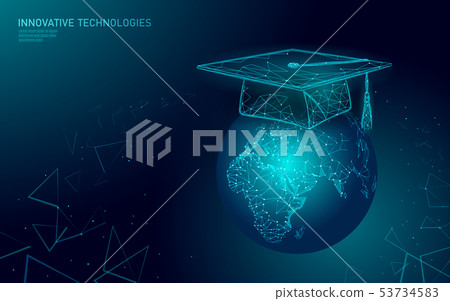 E-learning distance graduate certificate... - Stock Illustration ...