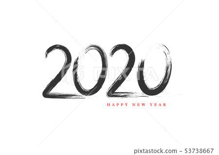 2020 New Year hand drawn sign. - Stock Illustration [53738667] - PIXTA