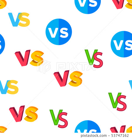 VS Abbreviation, Versus Vector Seamless Pattern - Stock Illustration ...
