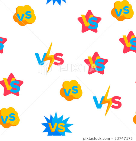 VS Abbreviation, Versus Vector Seamless Pattern - Stock Illustration ...