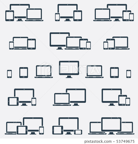 Device icons responsive web design - Stock Illustration [53749675] - PIXTA