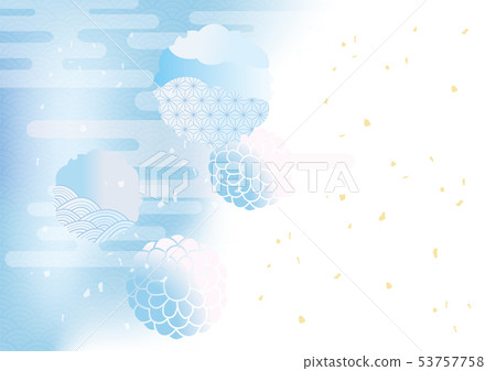 Refreshing light blue Japanese style pattern - Stock Illustration ...