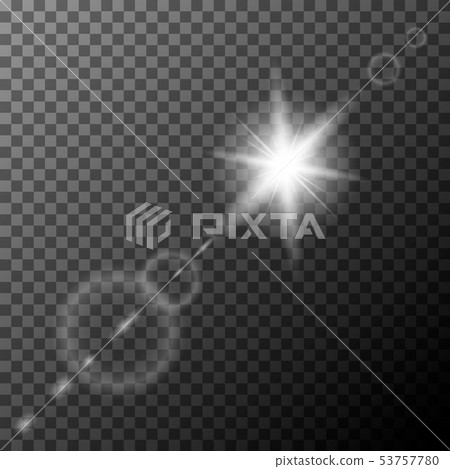 White sparkle shine special light effect, vector - Stock Illustration ...