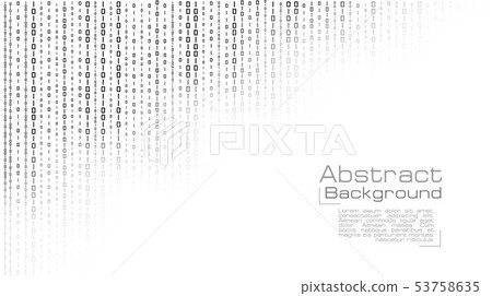 Vector streaming binary code on white background. - Stock Illustration ...